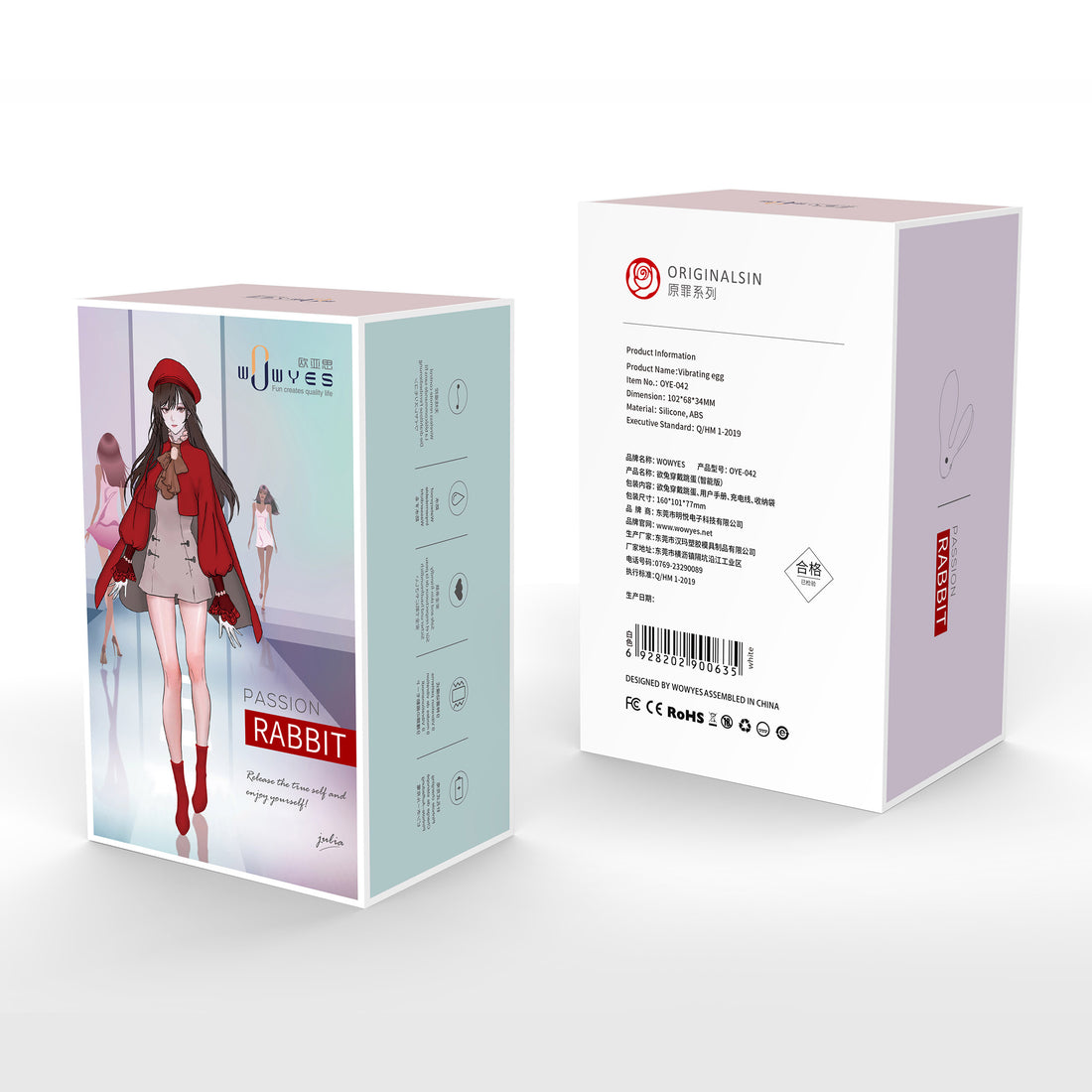 WOWYES 7C Rabbit Wearable Egg Vibrator App Controlled